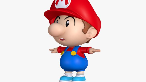 3D Baby Super Mario Character 8k model - TurboSquid 1828607