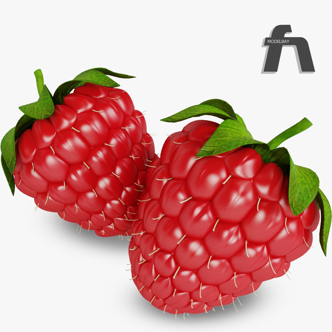 3d Raspberry Fruit Model