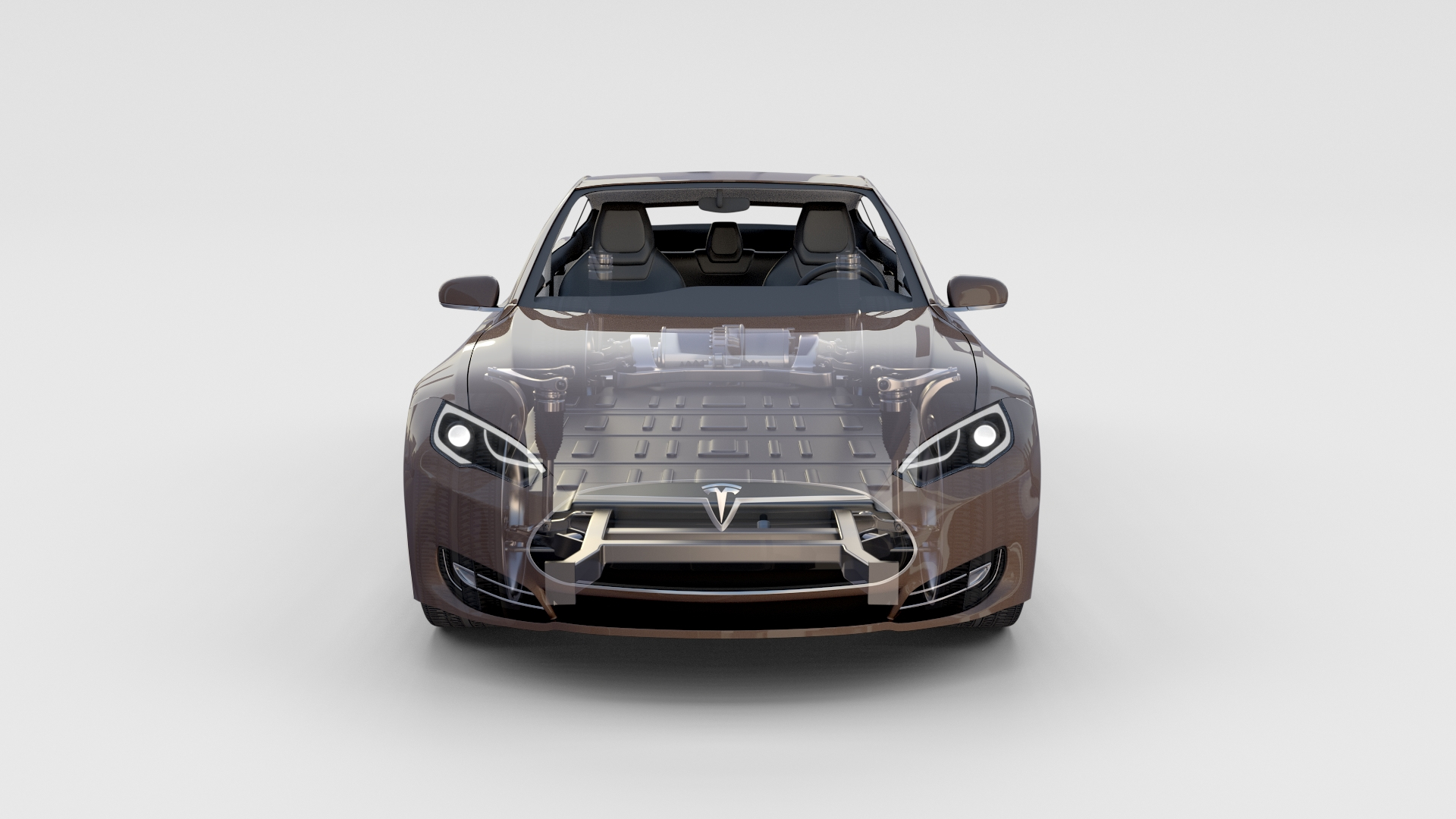 Tesla S Interior Modeled 3d Model
