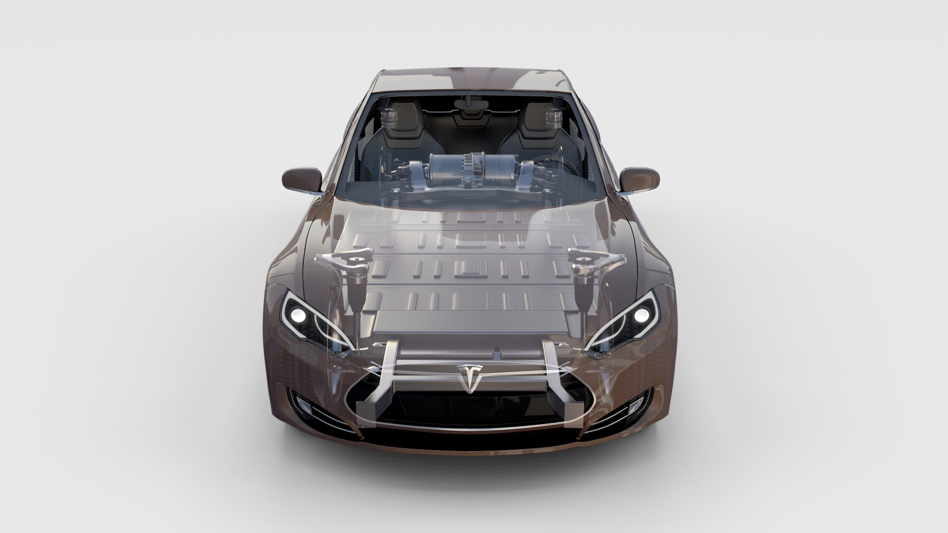 Tesla S Interior Modeled 3d Model