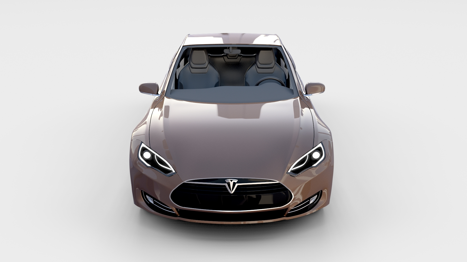 Tesla S Interior Modeled 3d Model