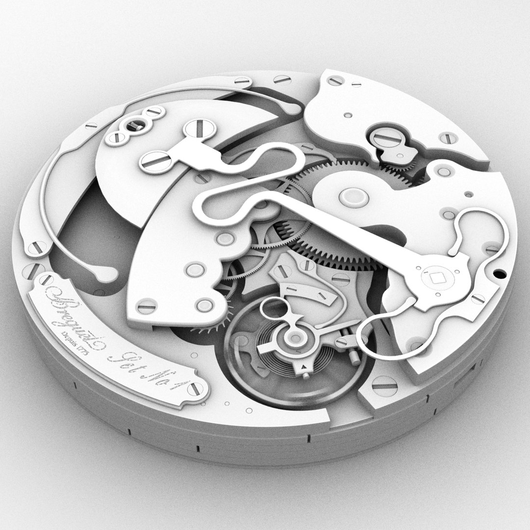 3d Watch Mechanism Breguet Model