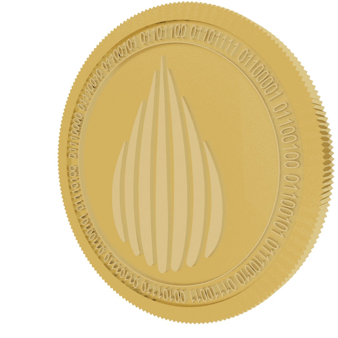 Dropil gold coin 3D - TurboSquid 1495754