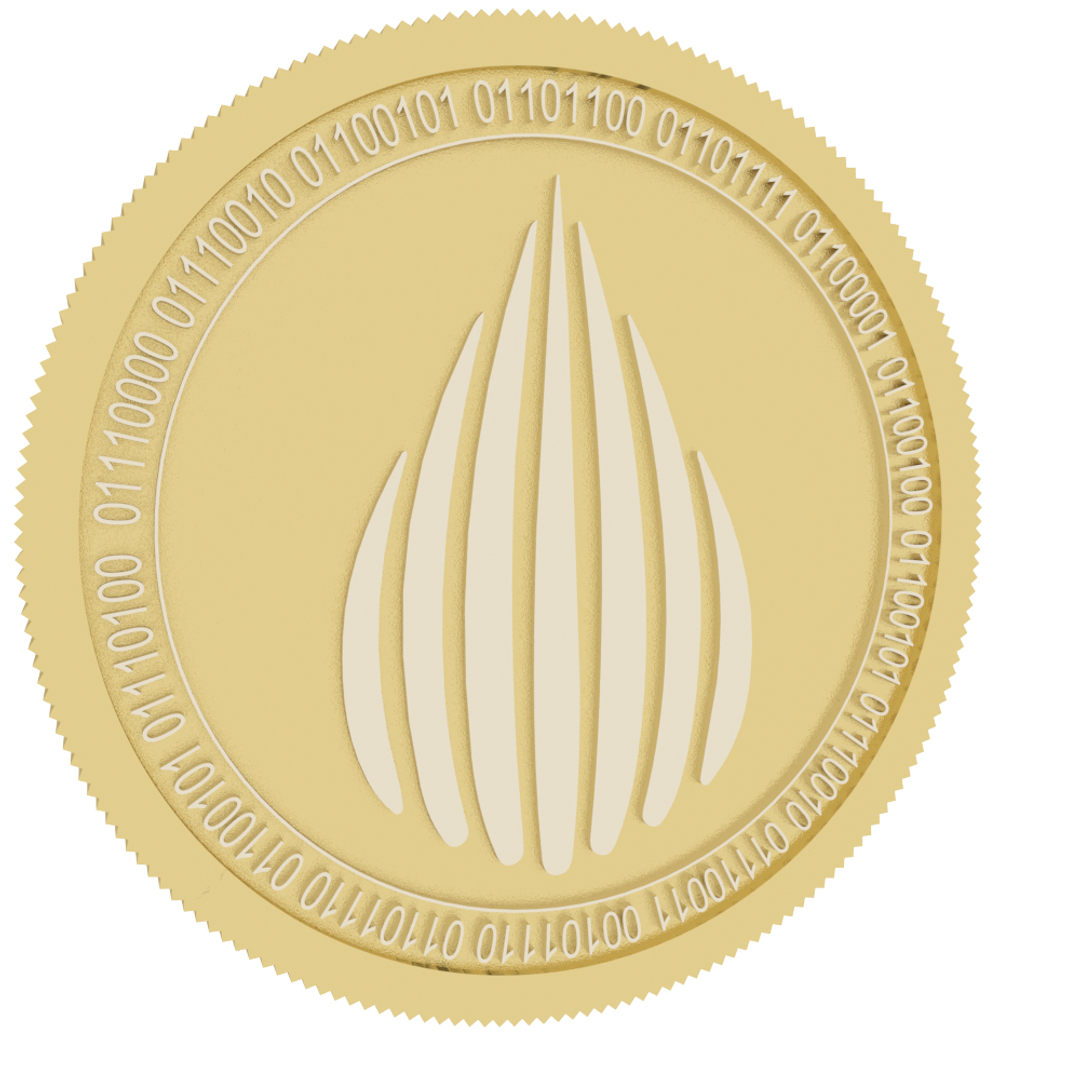 Dropil gold coin 3D - TurboSquid 1495754