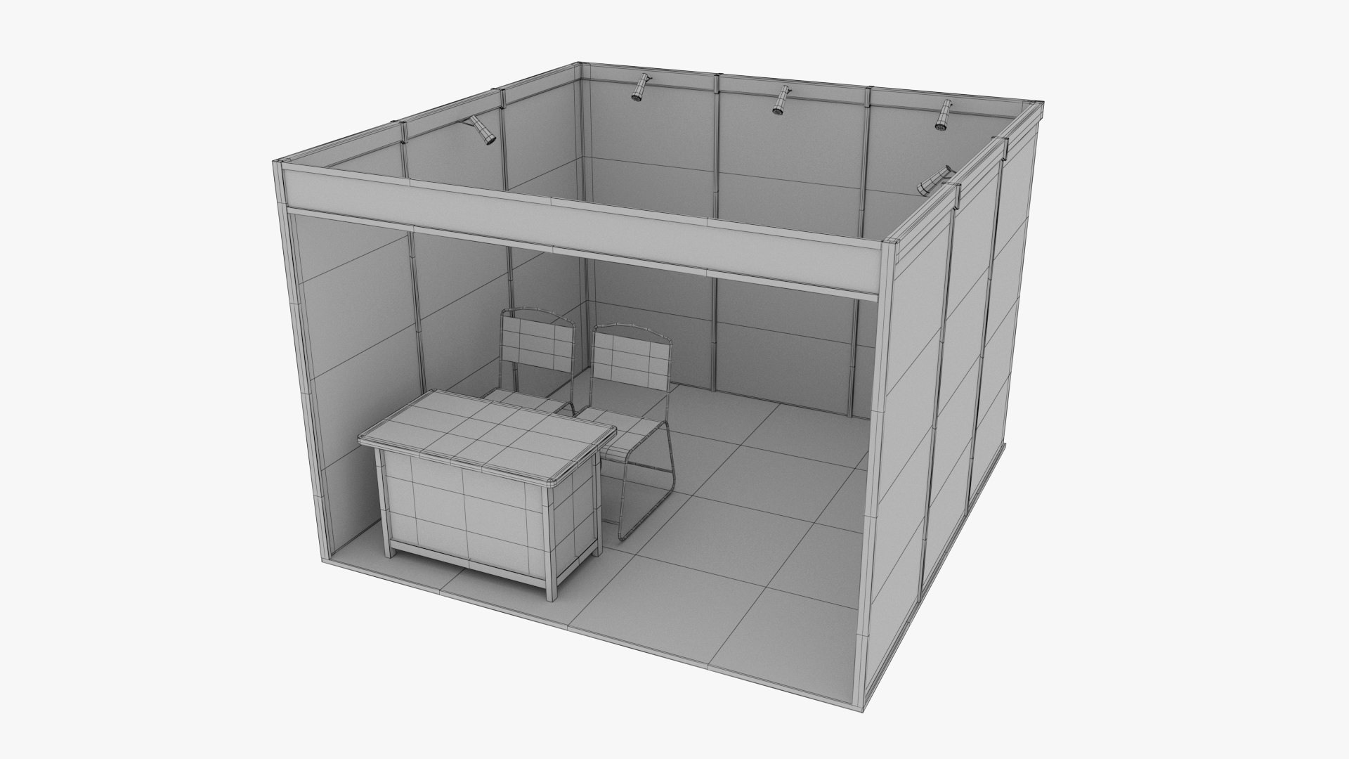 Exhibition Stand 3X3 3D Model - TurboSquid 2214267
