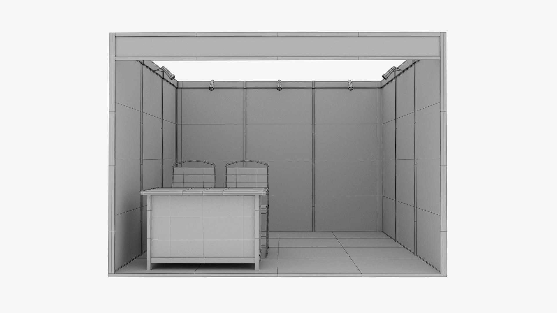 Exhibition Stand 3X3 3D Model - TurboSquid 2214267
