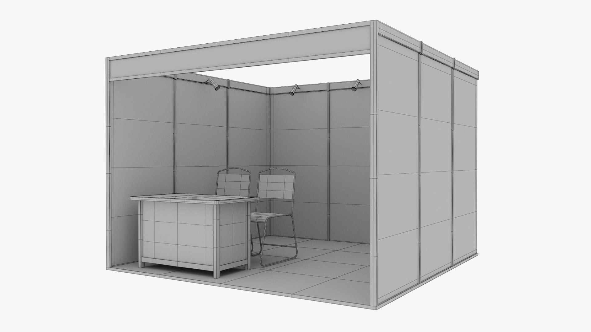 Exhibition Stand 3X3 3D Model - TurboSquid 2214267