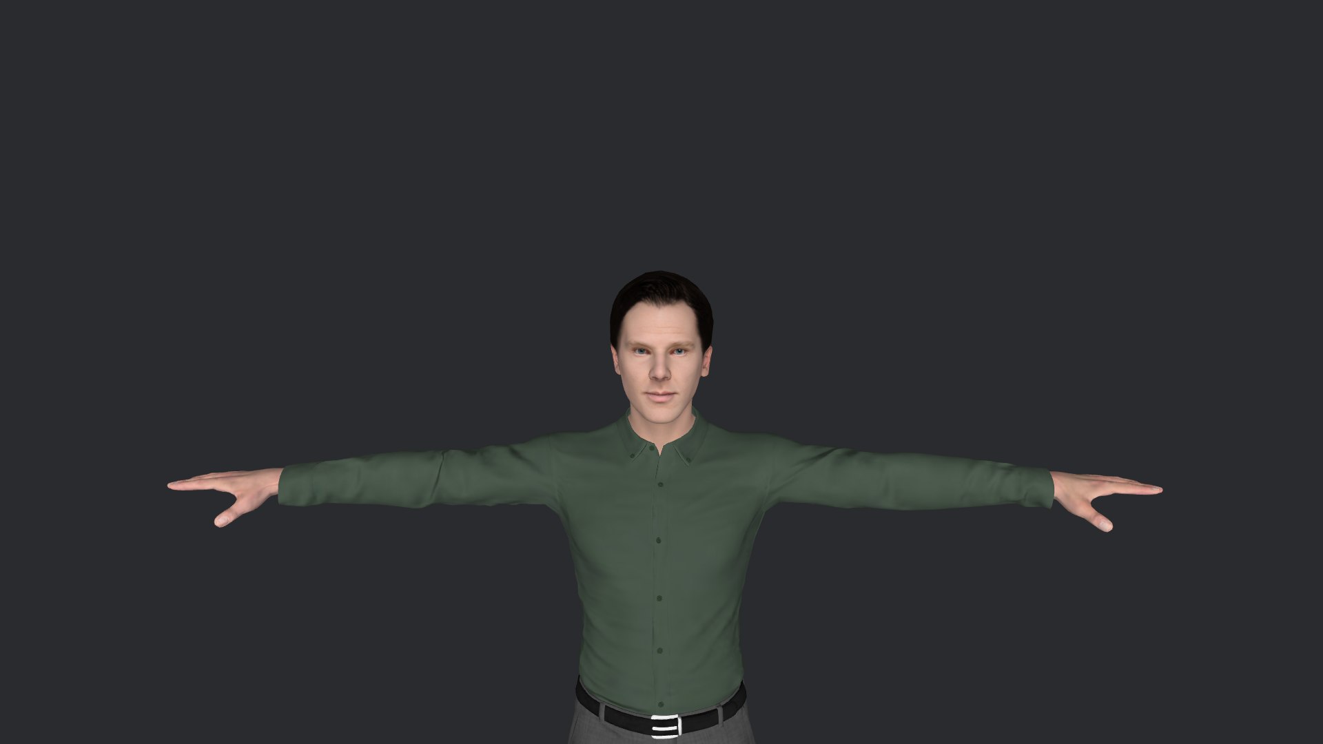 3D Benedict Cumberbatch Hyper Realistic Full Body Fully Rigged 3D ...