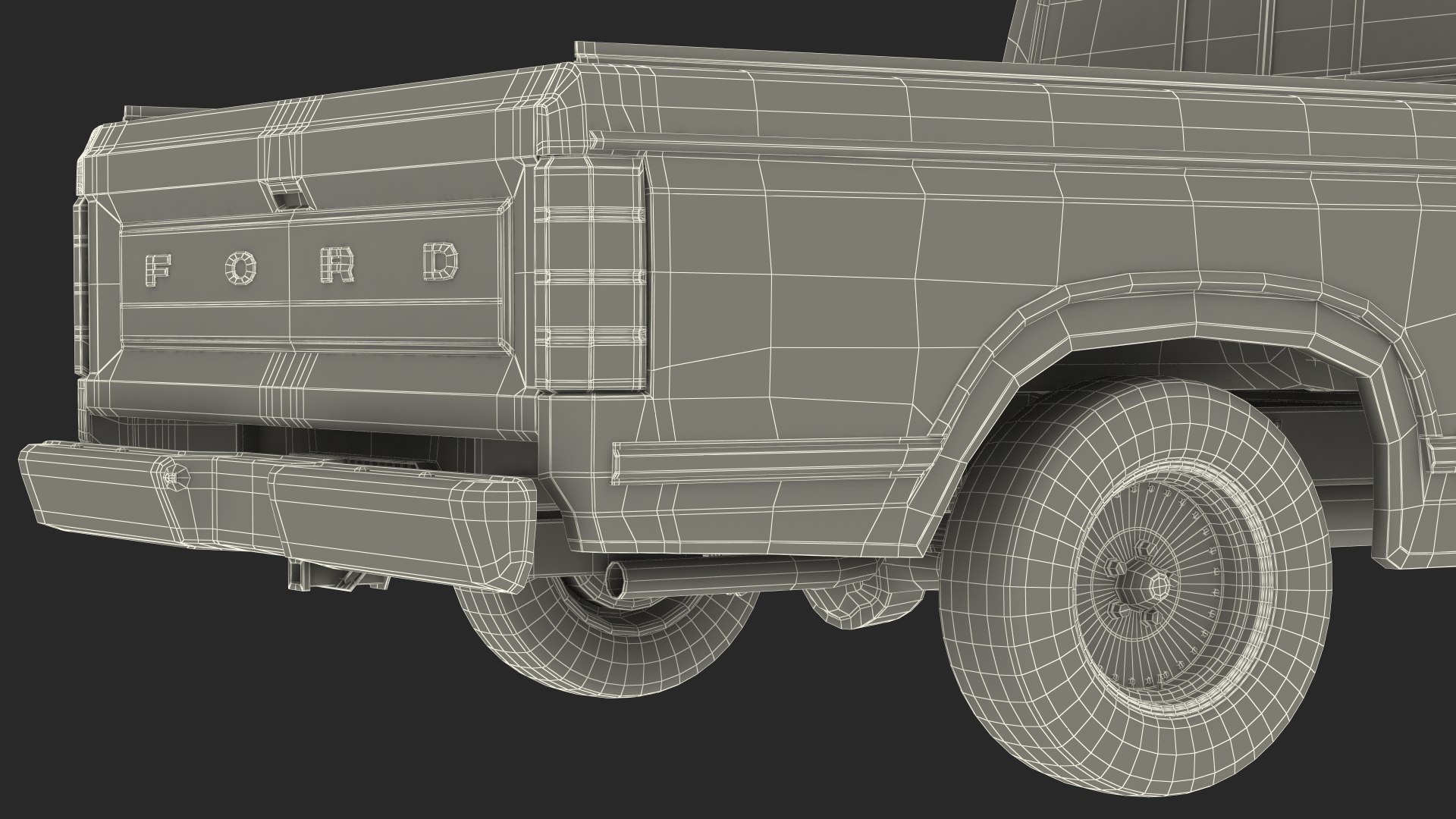 Ford F Series 1980 Pickup Red Simple Interior 3D model - TurboSquid 1848548