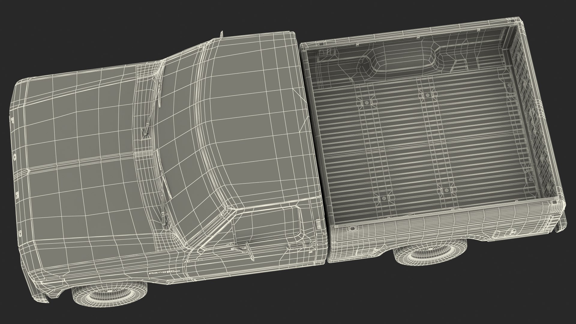 Ford F Series 1980 Pickup Red Simple Interior 3D model - TurboSquid 1848548