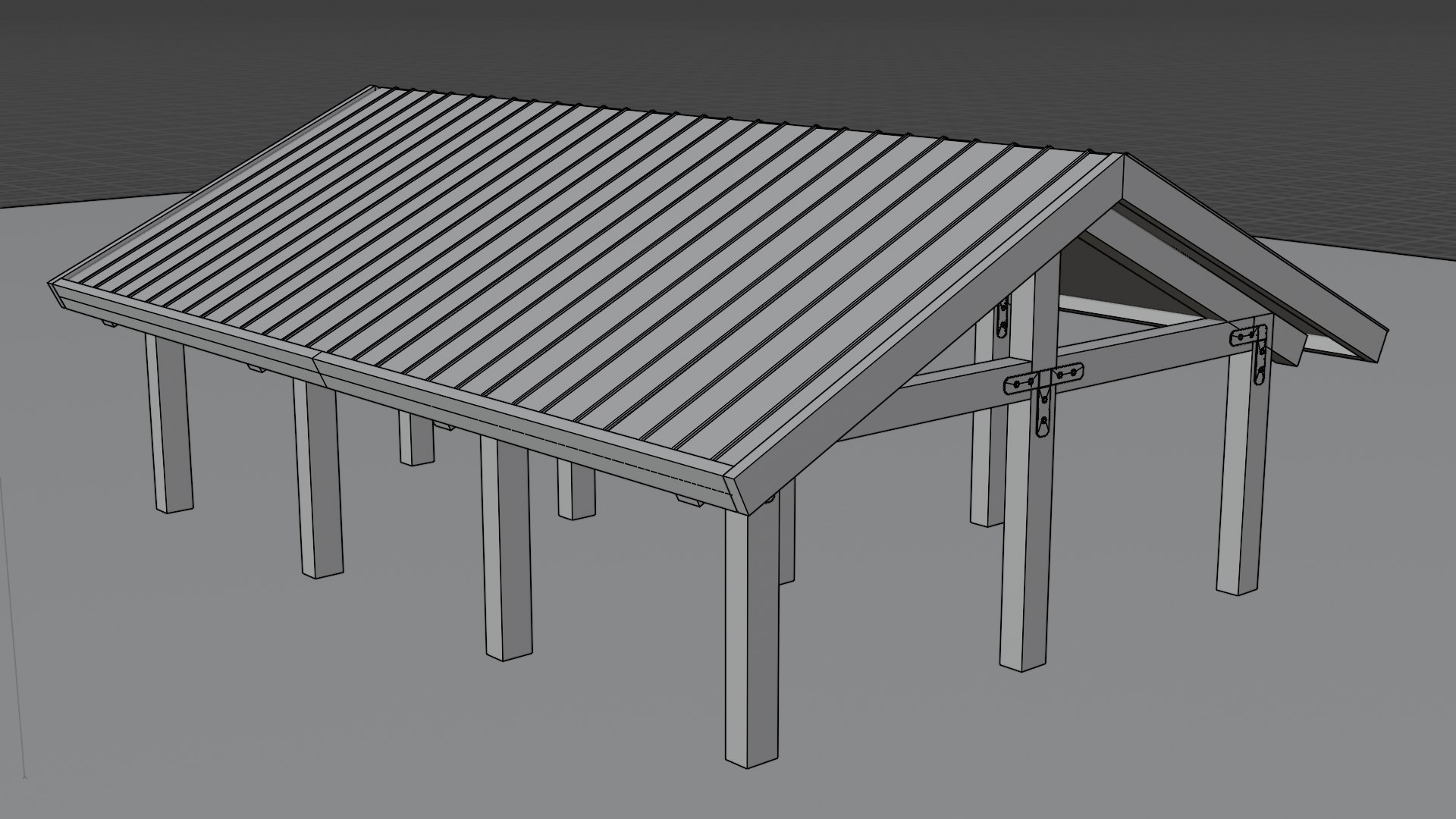 Timber Post Barn Kit 3D Model - TurboSquid 1787181