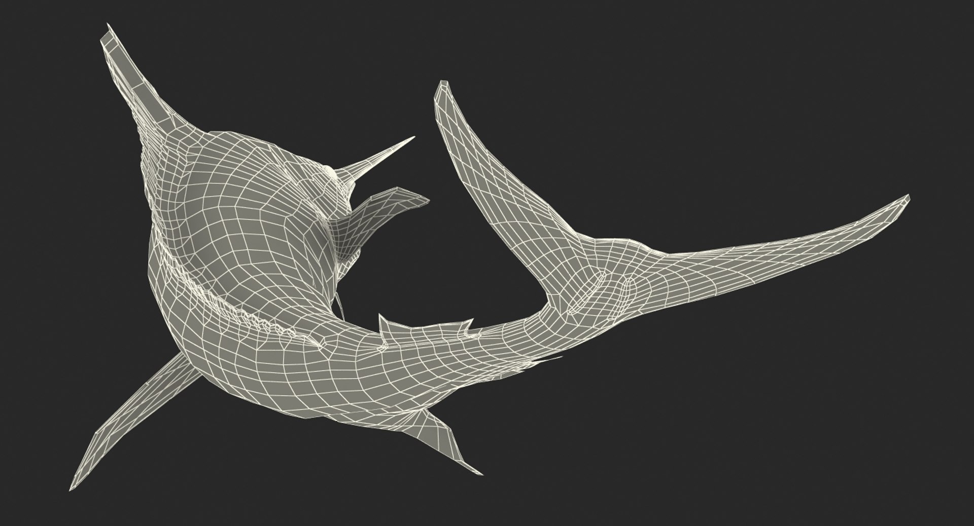 3d Blue Marlin Pose 3
