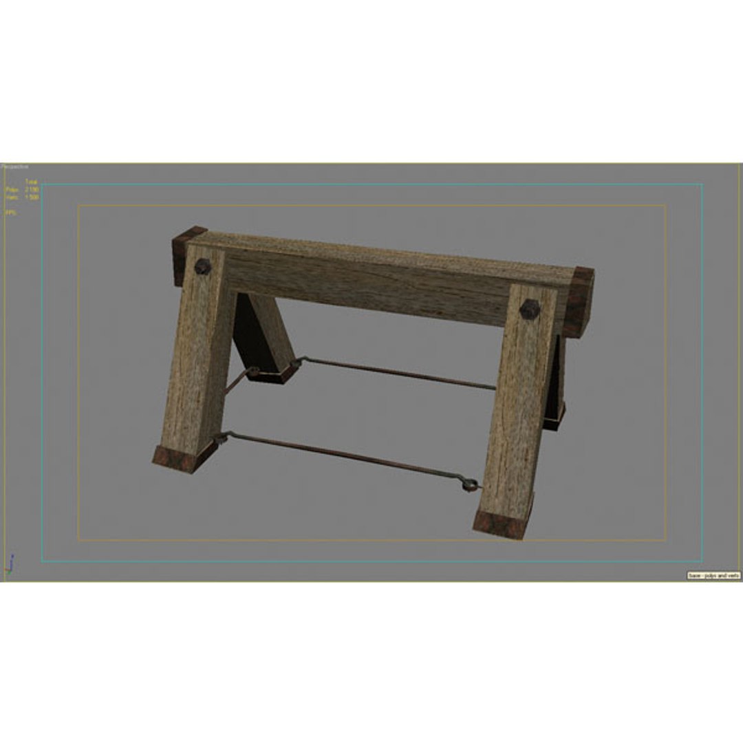 Free Wooden Base Goat 3d Model