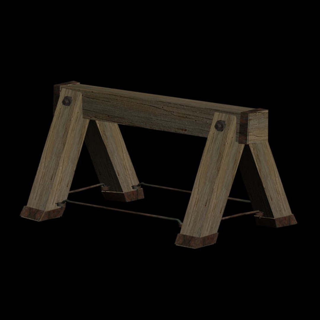 Free Wooden Base Goat 3d Model