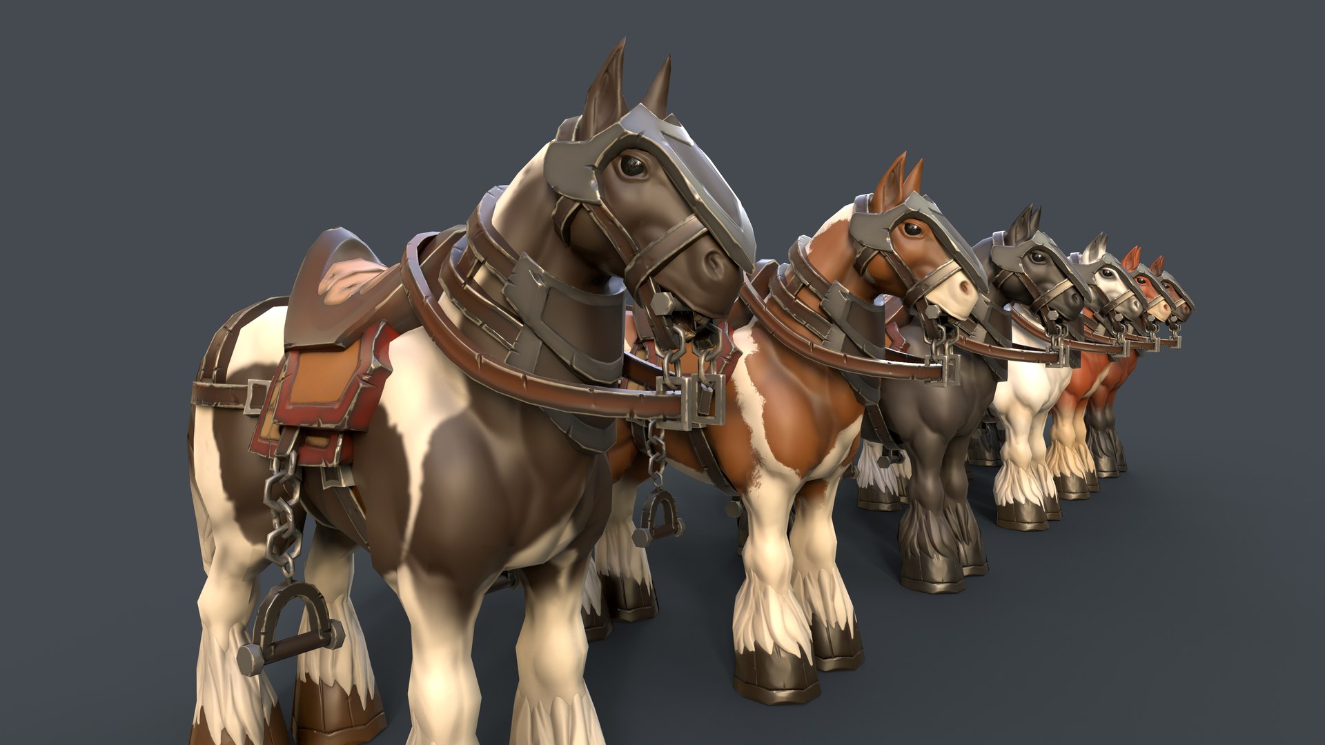 3D Stylized Horse - TurboSquid 2071739