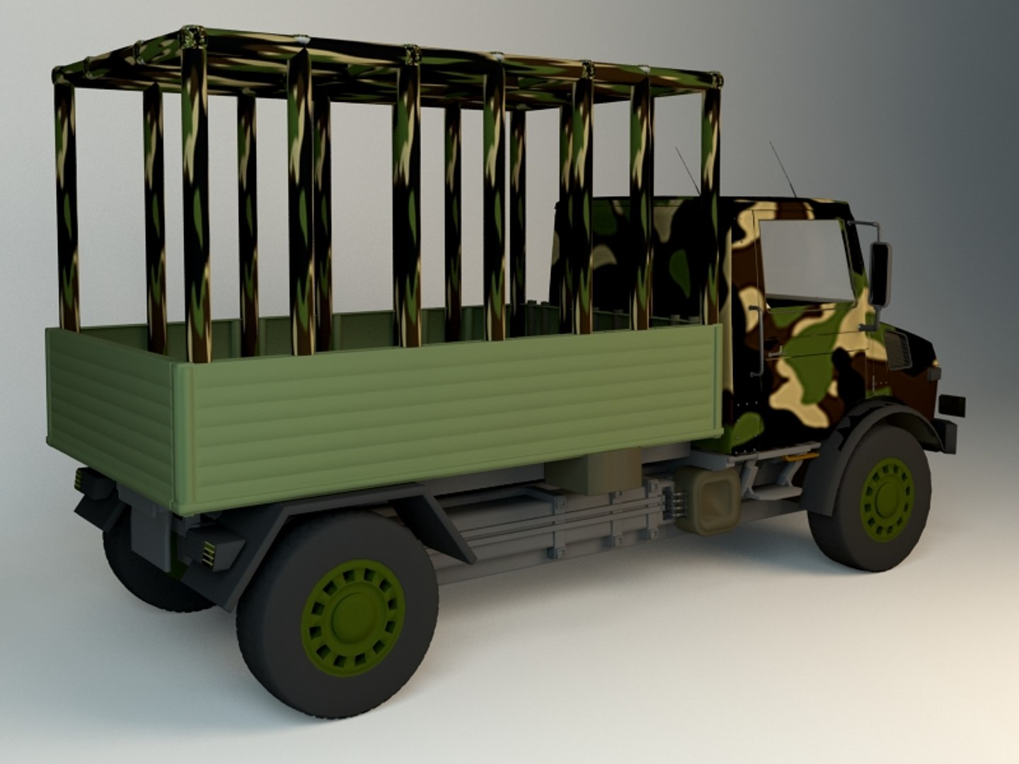 3d Model Army Truck