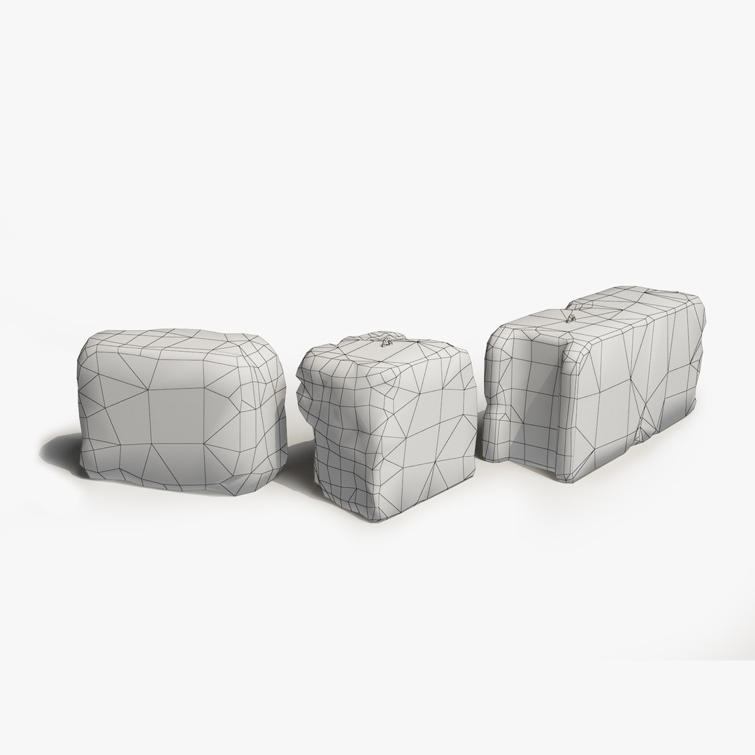 Concrete Blocks 3d Model