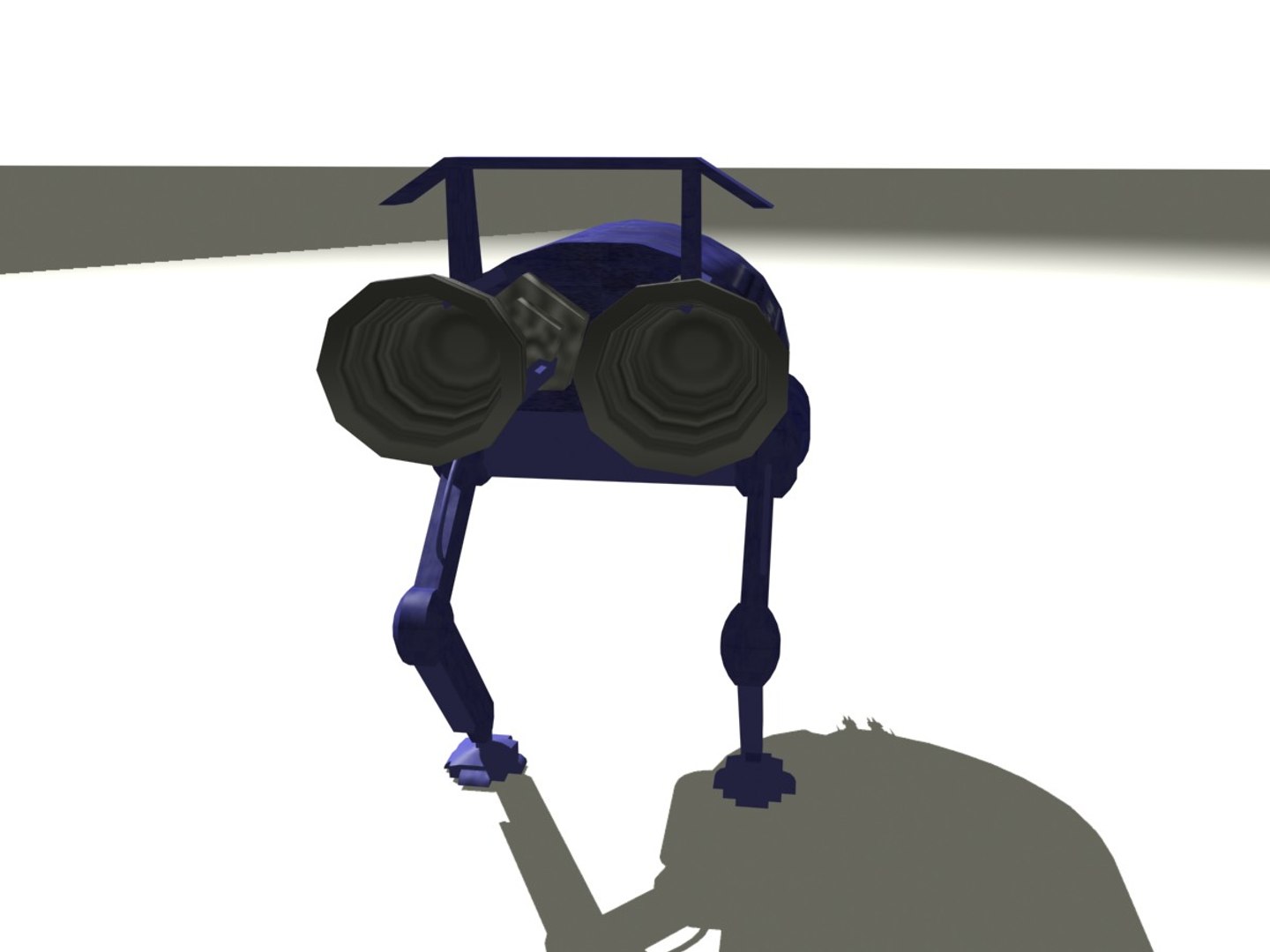 3d Blue Midget Red Walking Model