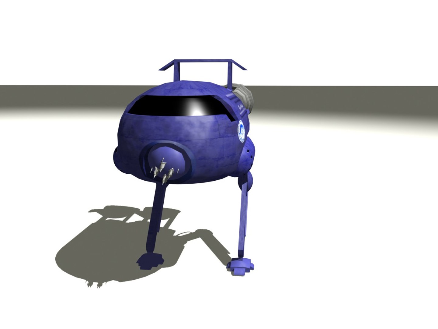 3d Blue Midget Red Walking Model