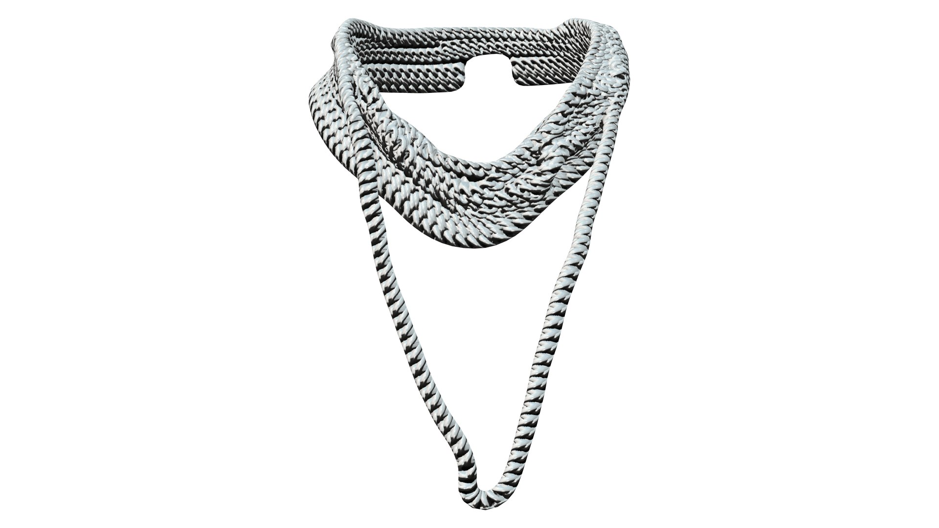 Multi-Row Strand Cord Necklace 3D - TurboSquid 2074985