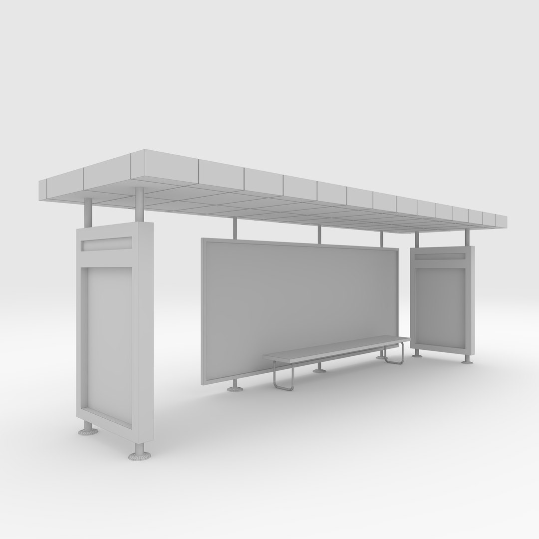 Bus Shelter 1 Model - TurboSquid 2122038