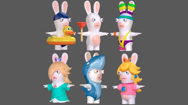 Rabbids Character Collection 8K 3D model - TurboSquid 1773612