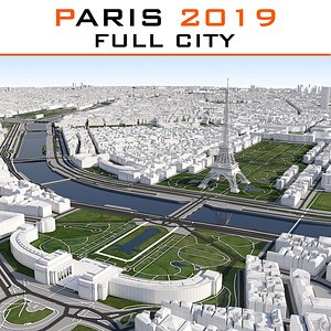 3d paris cityscape v1