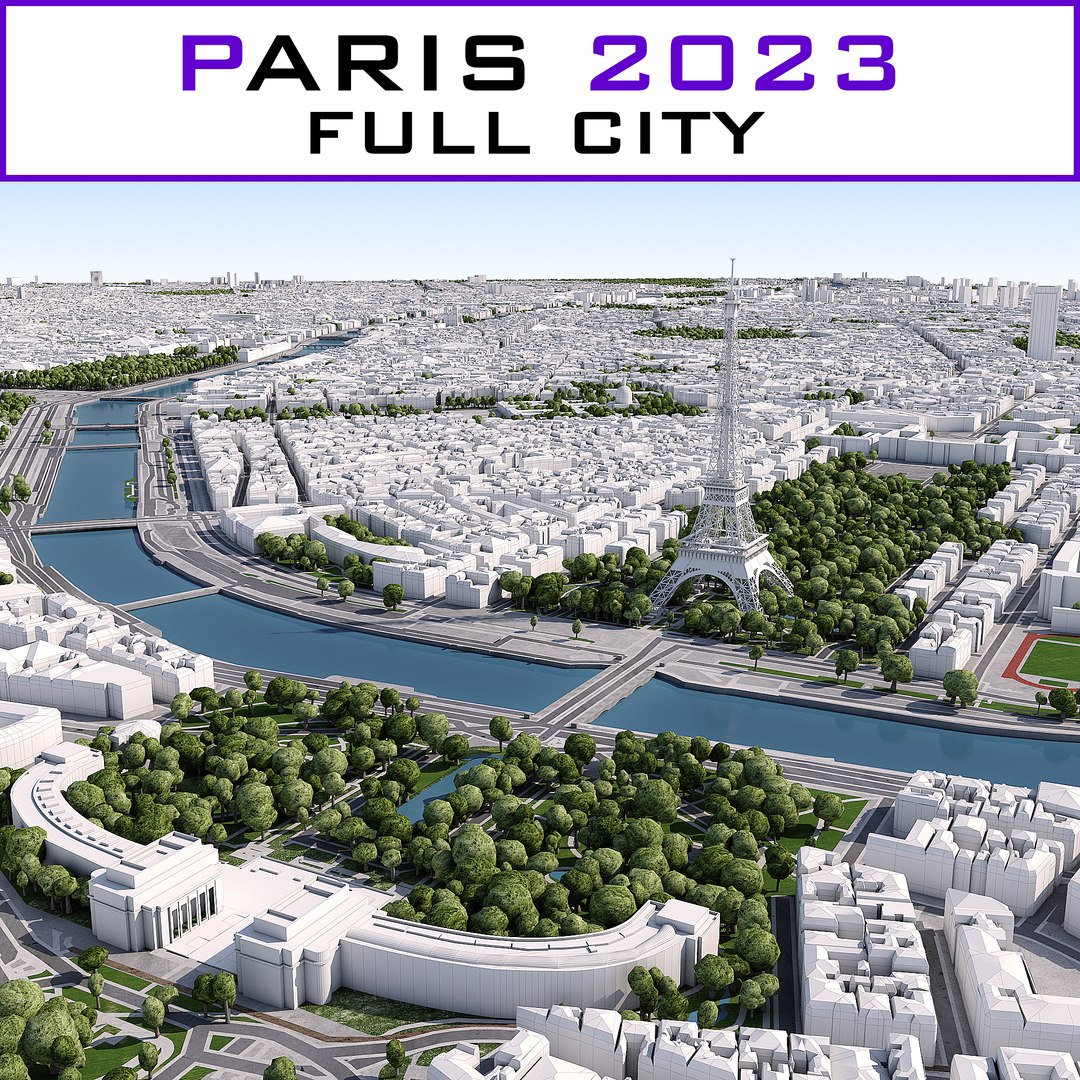 3ds max paris cityscape