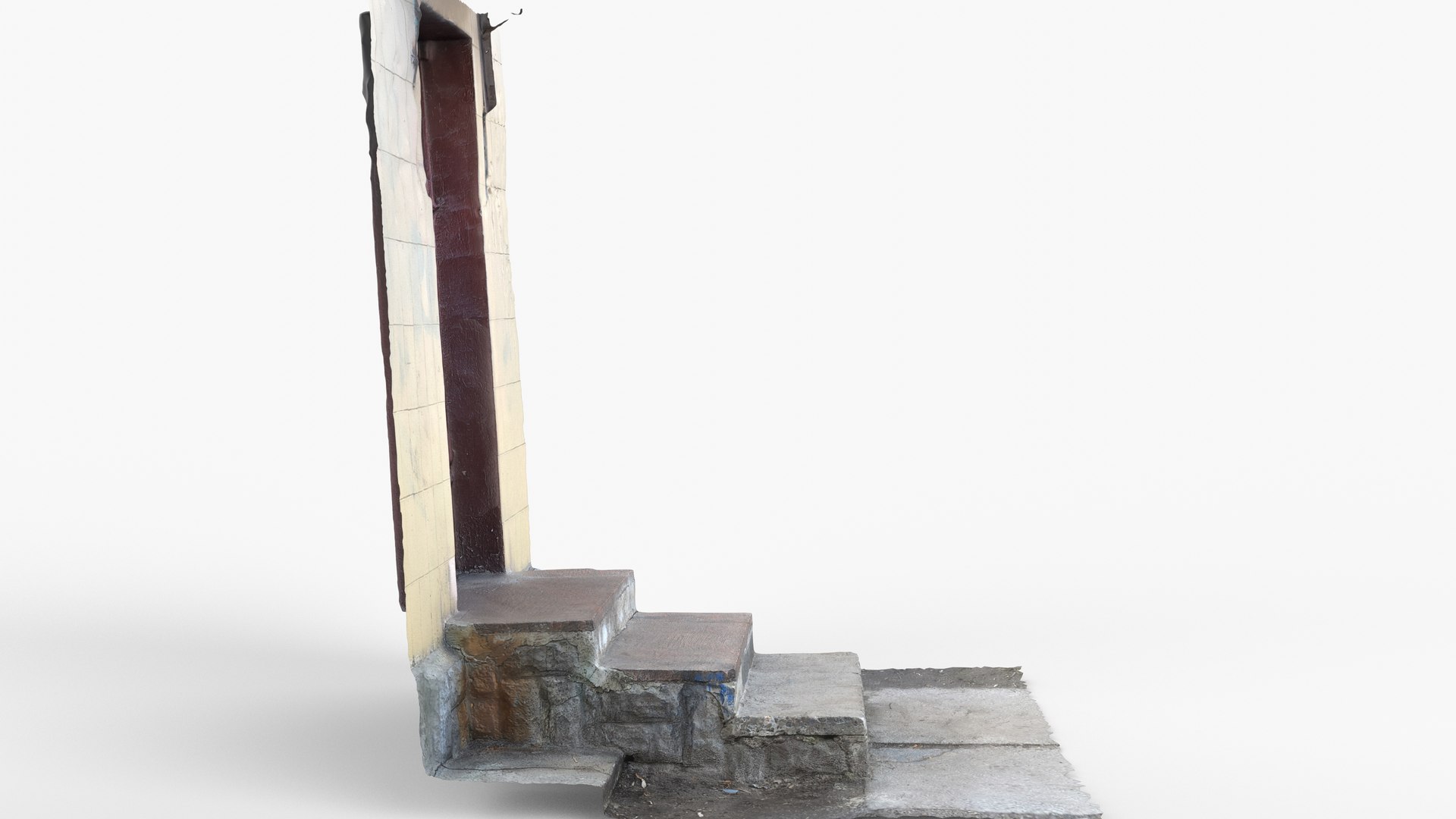 3D 3D Scan Of Stairs To Old Door Industrial Building - TurboSquid 2385098