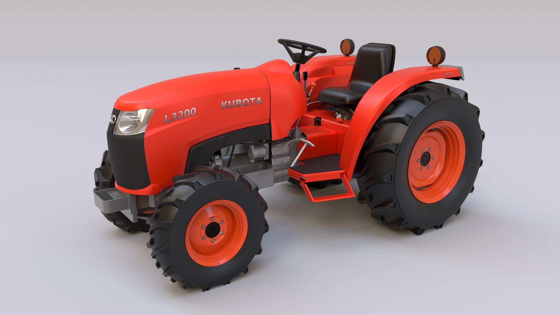 3D KUBOTA L3200 Steel Cab For Model - TurboSquid 2326067