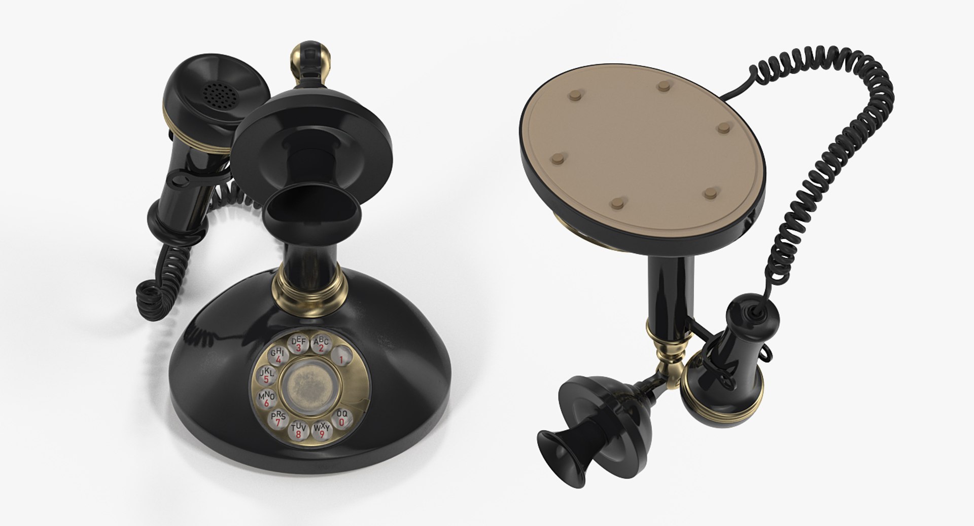 Vintage Candlestick Telephone Stick 3D Model - TurboSquid 1381122