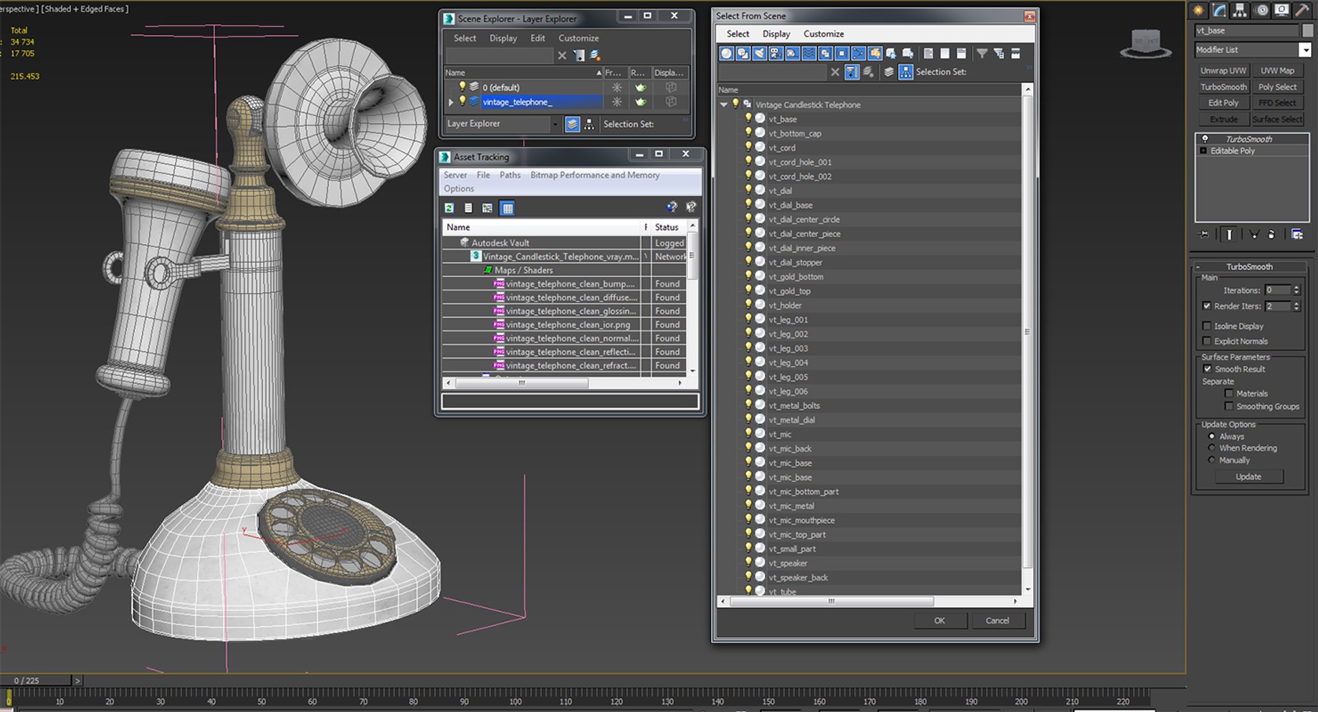 Vintage Candlestick Telephone Stick 3D Model - TurboSquid 1381122