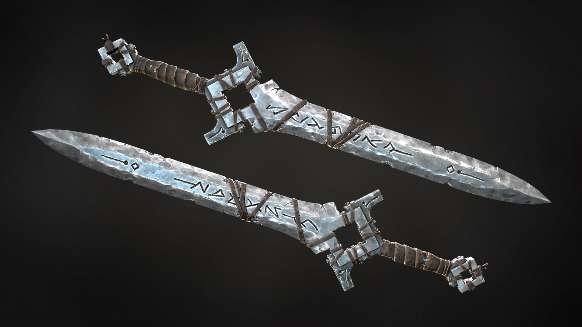 Old Rune Sword 3D - TurboSquid 2008347