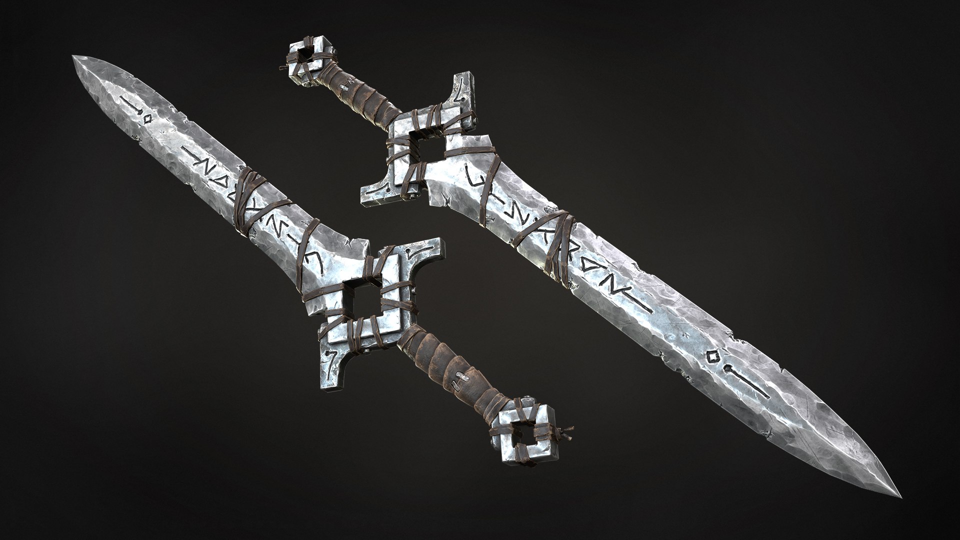 Old Rune Sword 3D - TurboSquid 2008347
