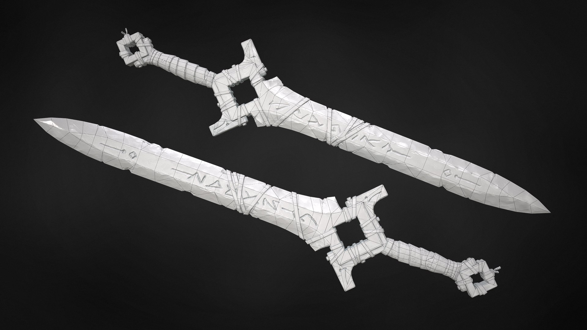 Old Rune Sword 3D - TurboSquid 2008347