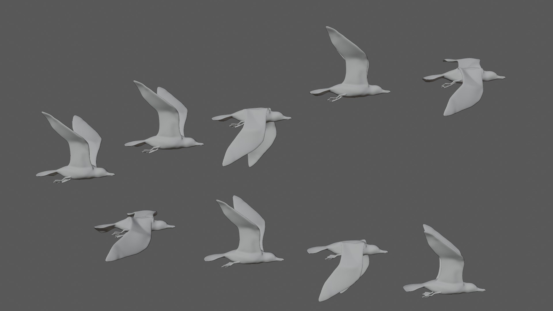 Rigged Flock Of Birds Or Bird Flock 3D - TurboSquid 1754458