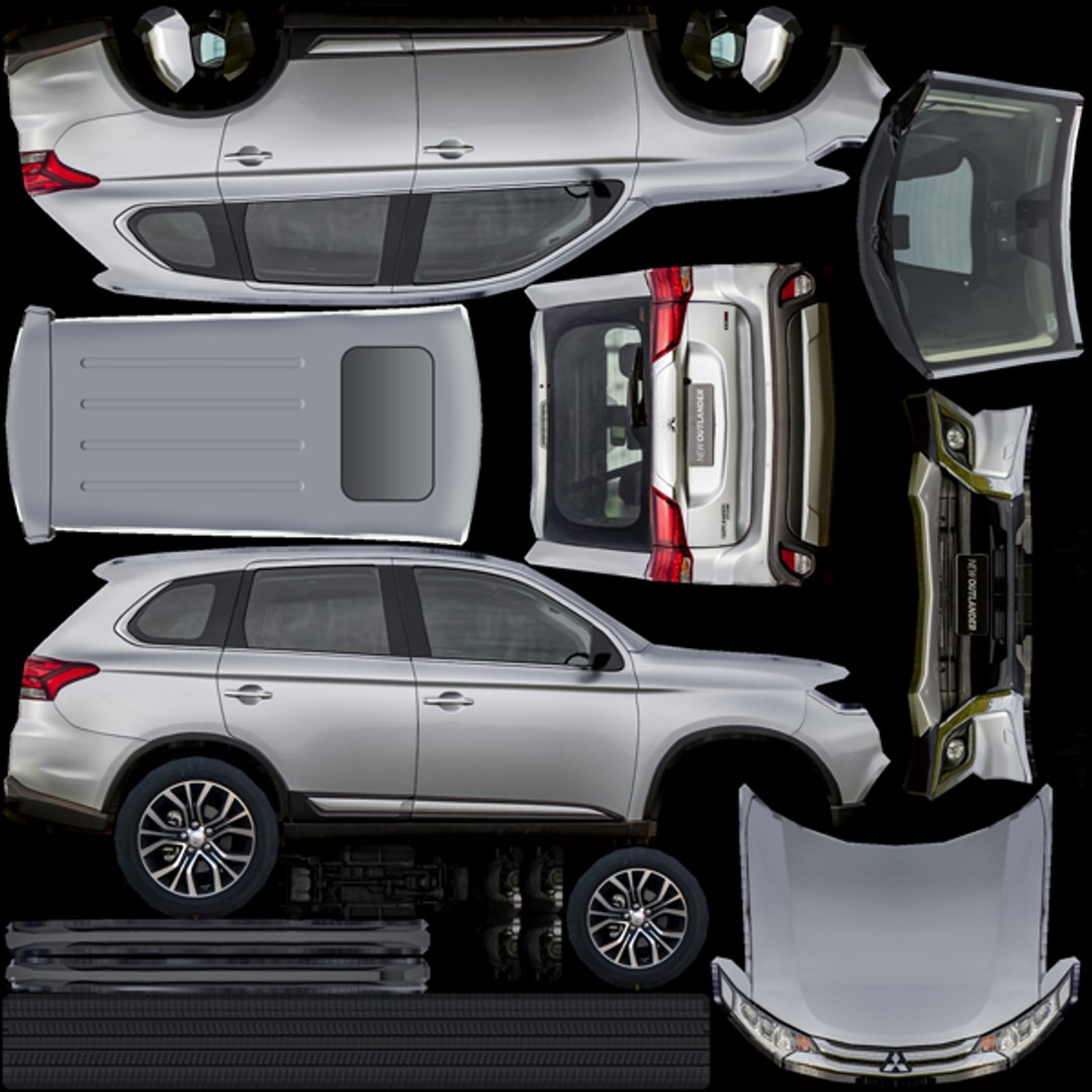 2017 Mitsubishi Outlander Model - TurboSquid 1162435