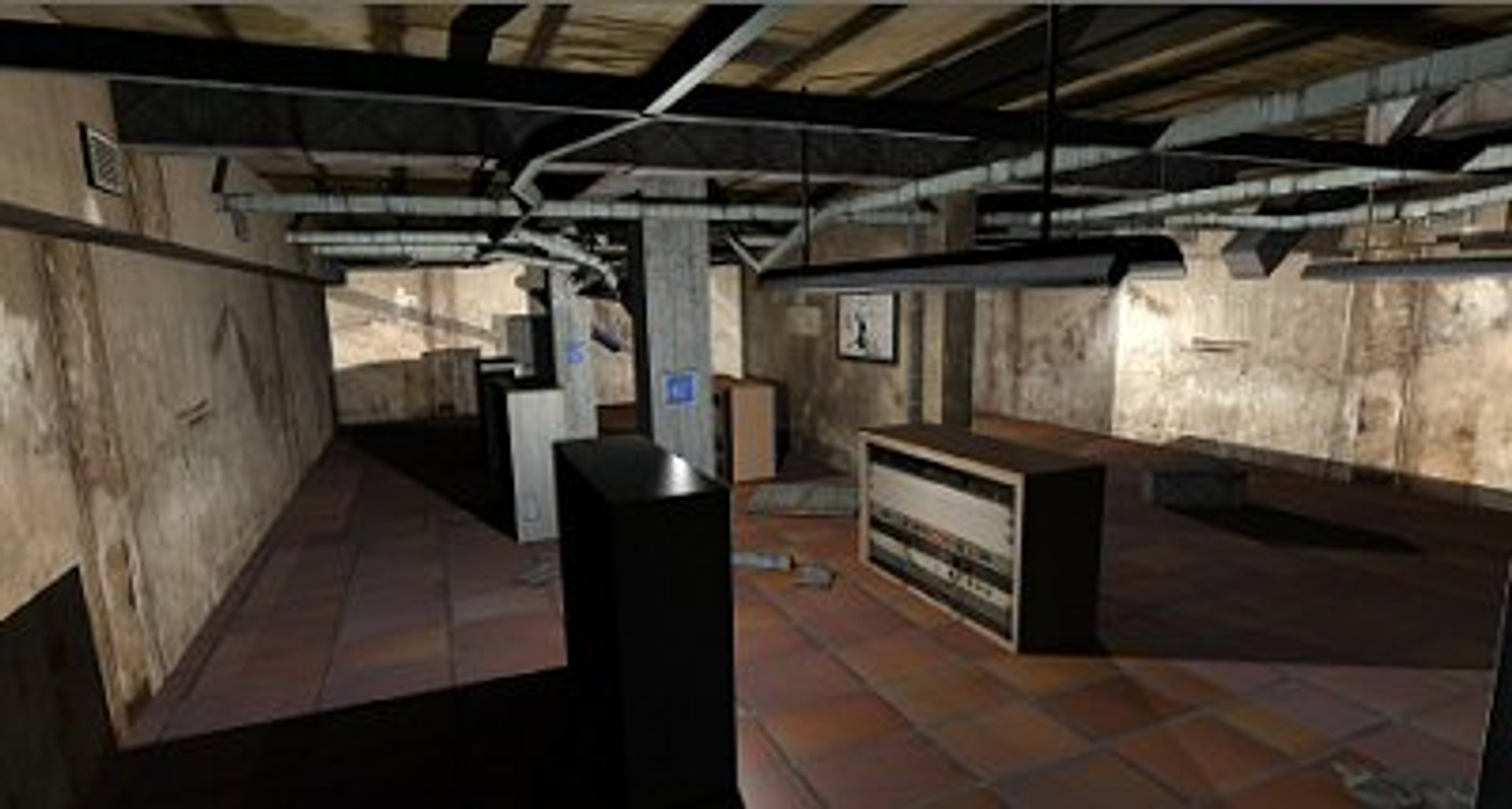 technical room levels 3d model