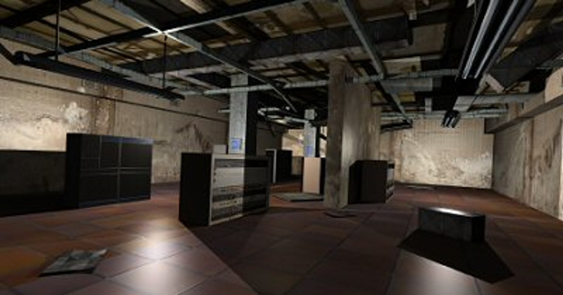 technical room levels 3d model