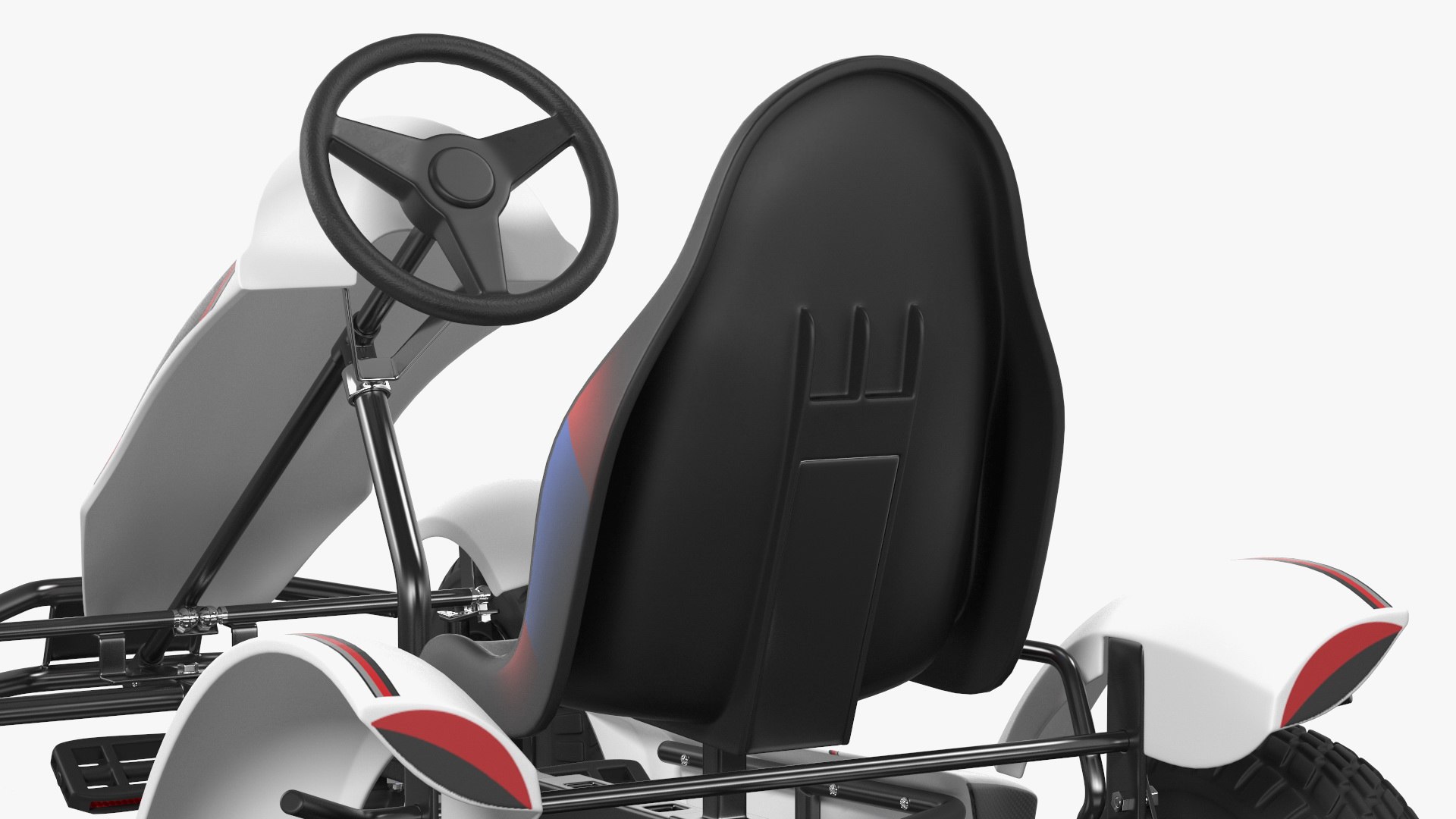 White Pedal Go Kart With Frame Race Rigged For Maya 3D - TurboSquid 2111369