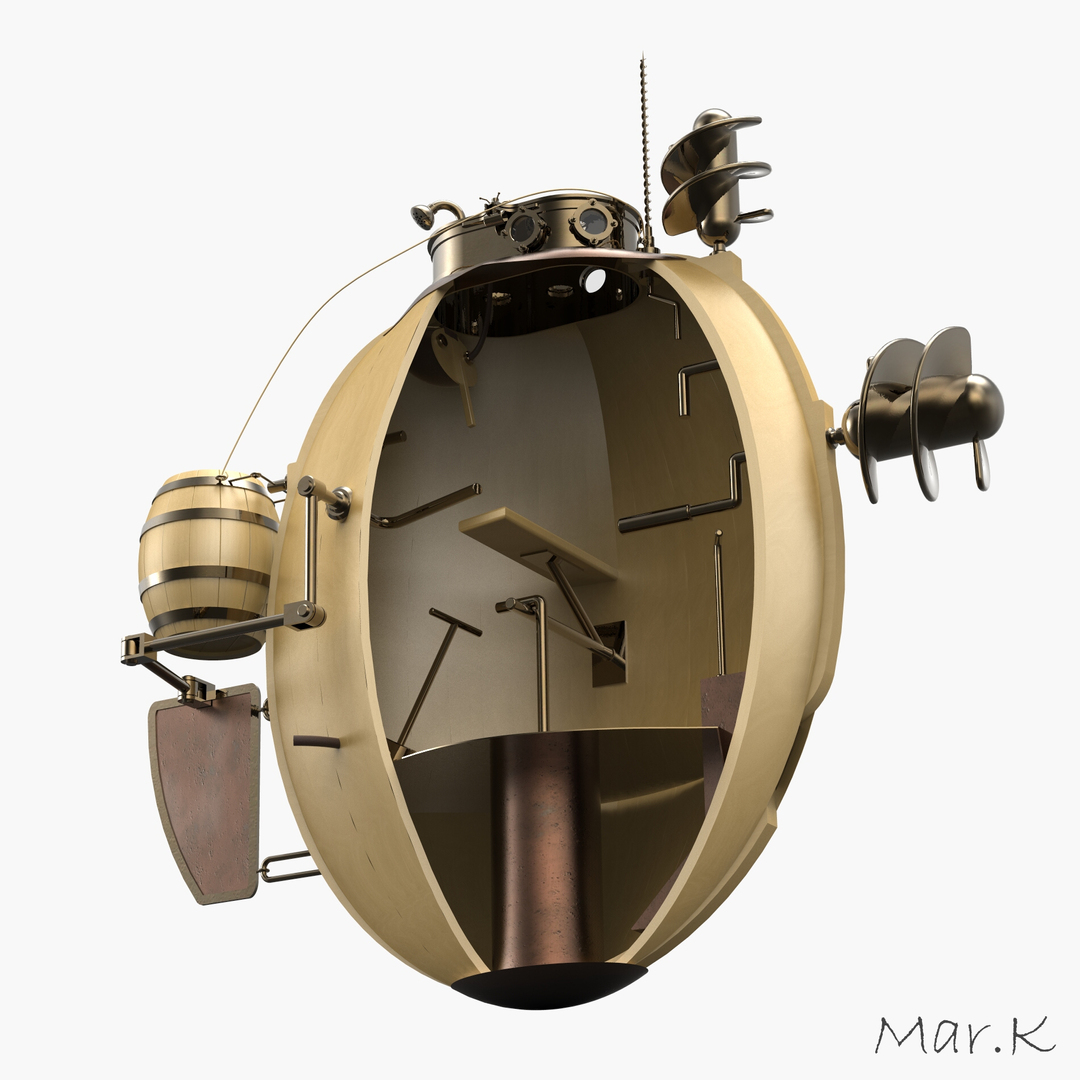3d model turtle submarine