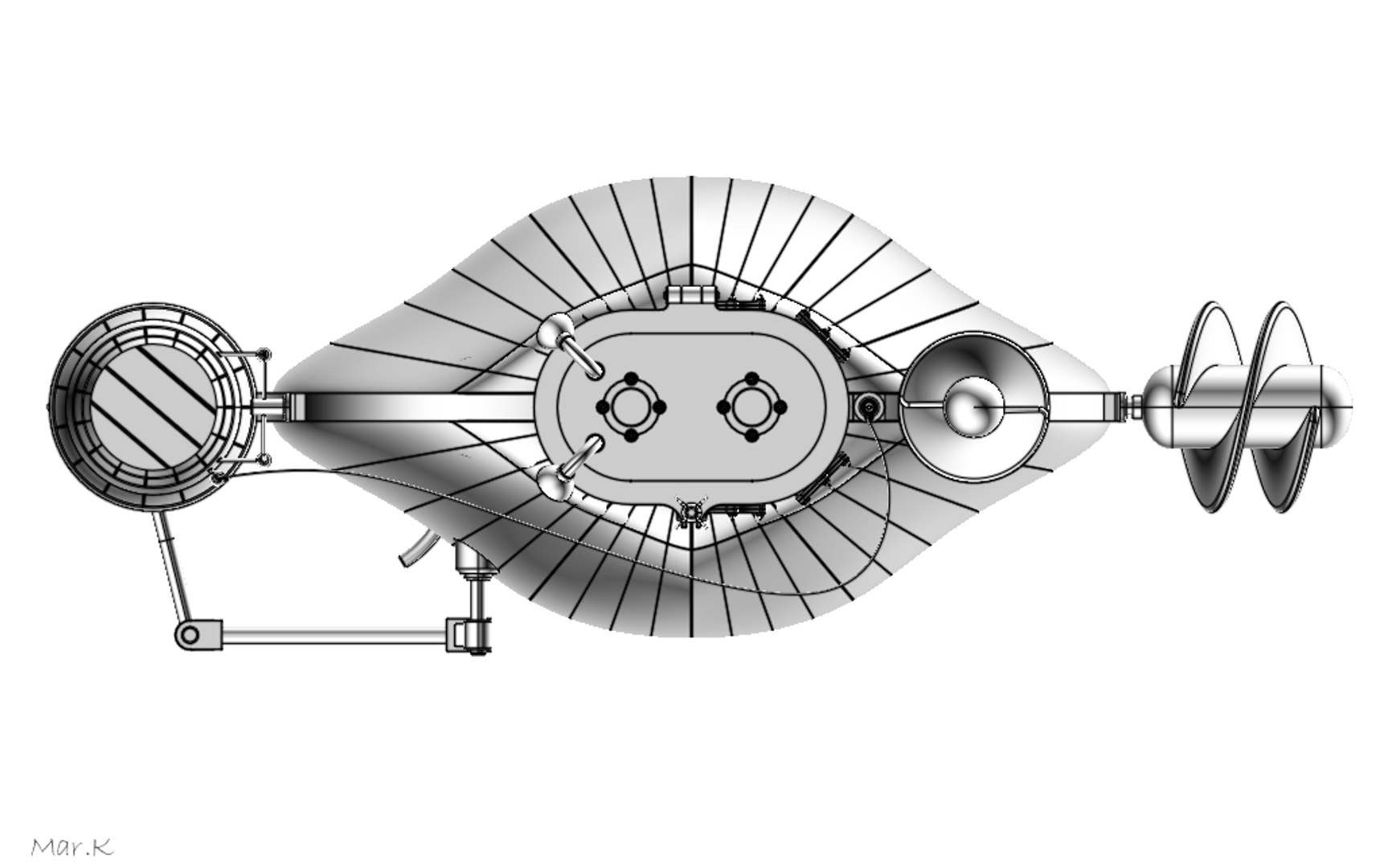 3d Model Turtle Submarine