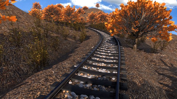Railway Track 3D Scene 3D model 3D model - TurboSquid 1975521