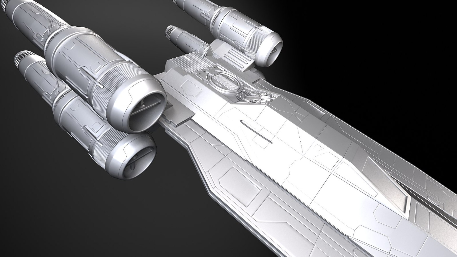 star wars u-wing 3d x
