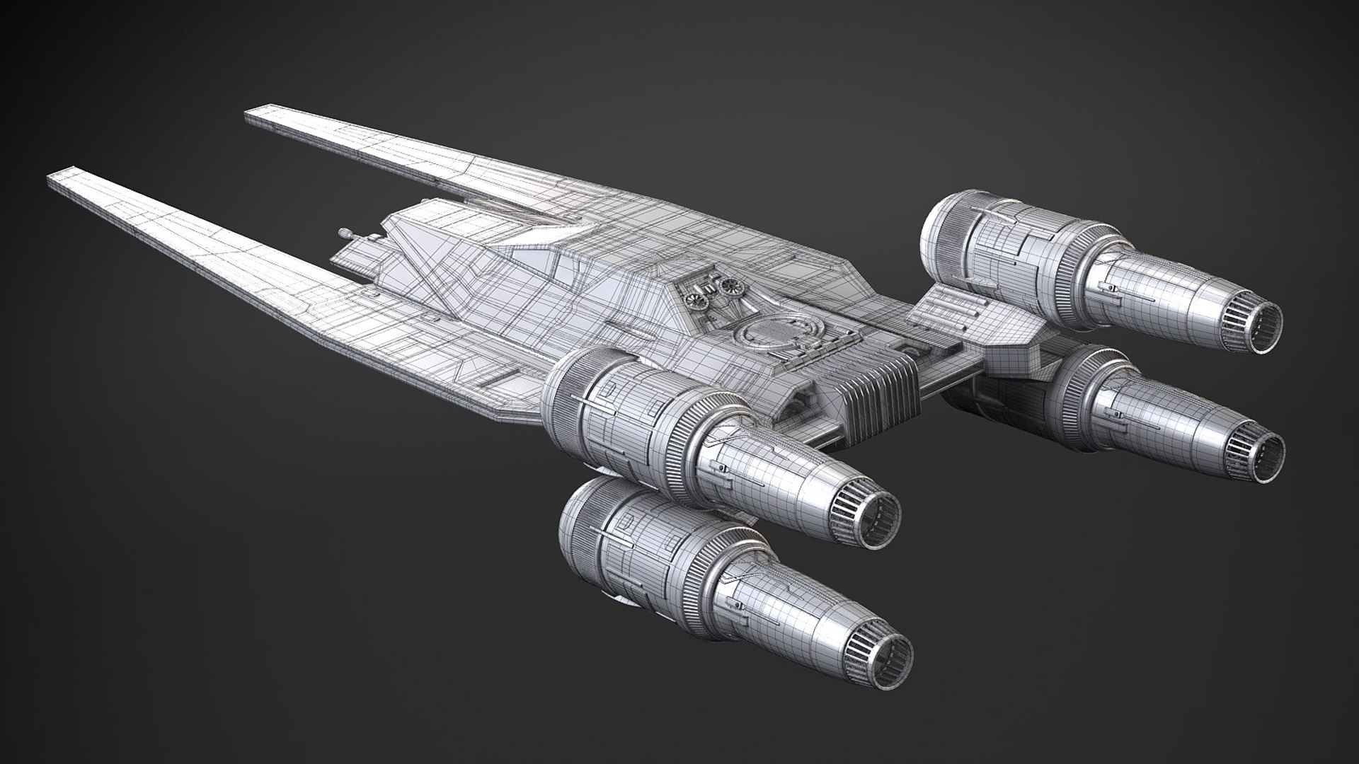 Star Wars U-wing 3d X