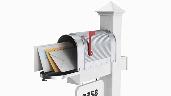 3D Mailbox With Envelopes - TurboSquid 1857020