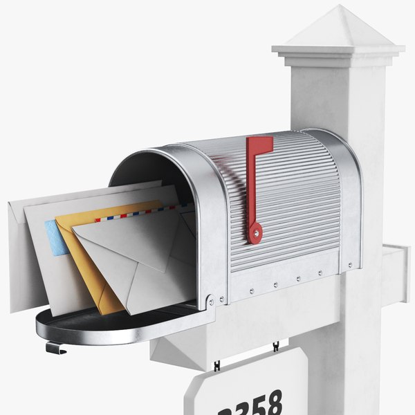 3D Mailbox With Envelopes - TurboSquid 1857020