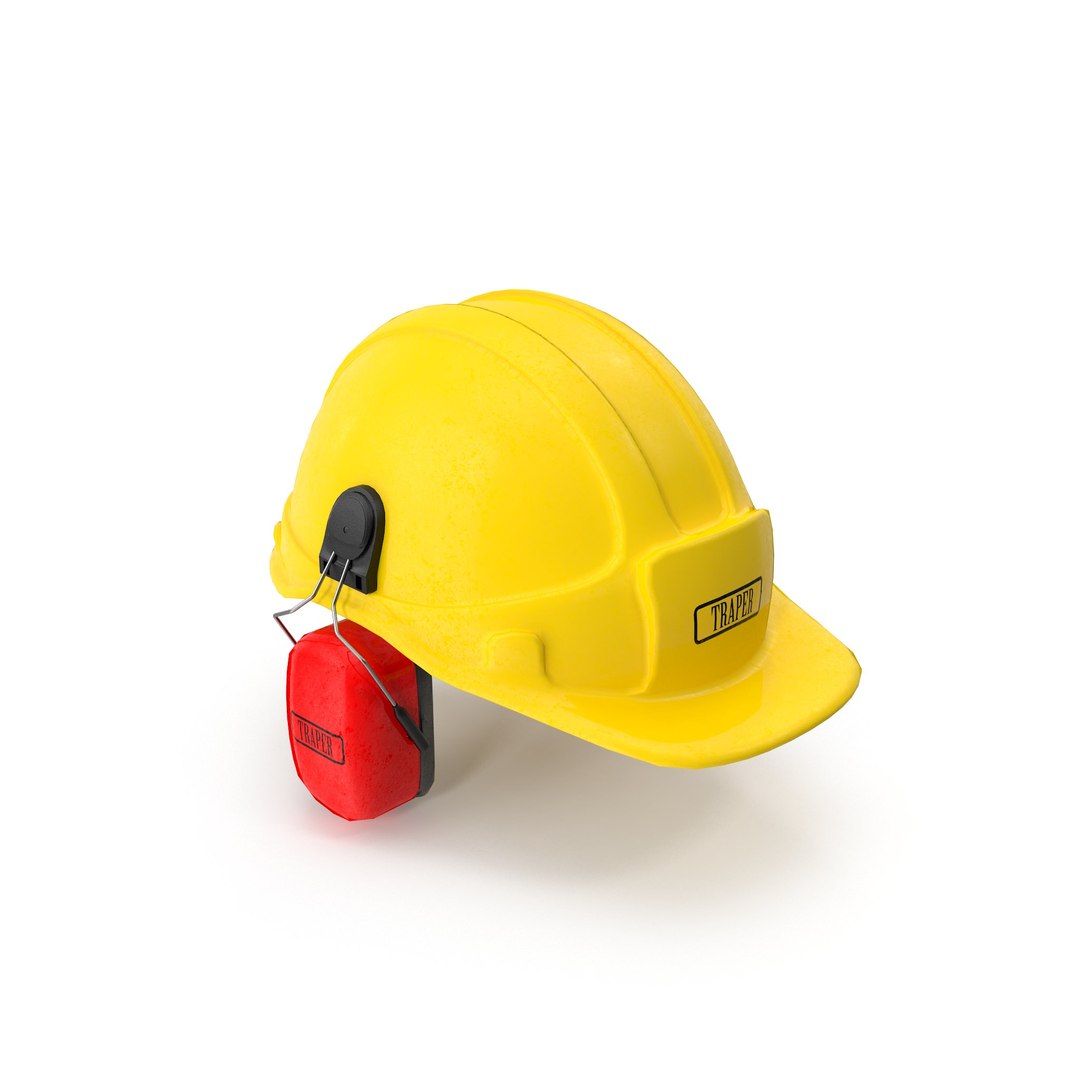 Safety Helmet Ears Cover 3d Model
