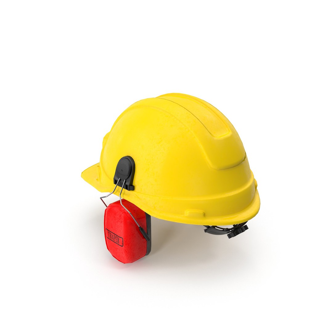 Safety Helmet Ears Cover 3d Model