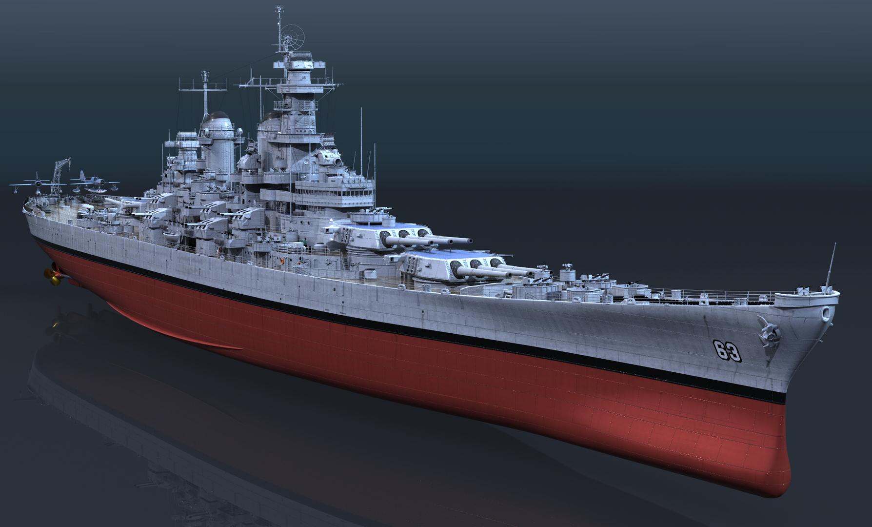 3D USS Missouri - BB63 model - TurboSquid 1844607